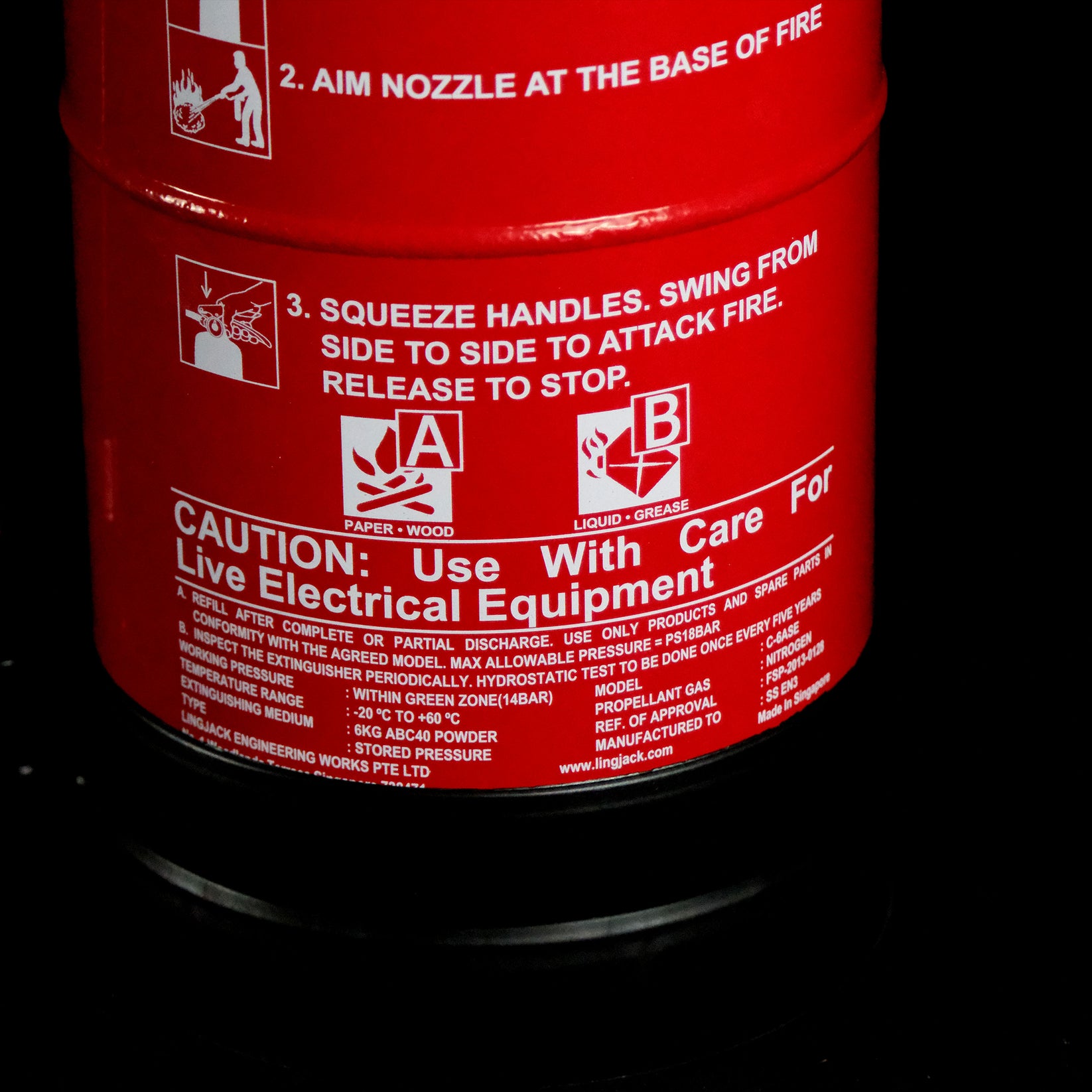 ABC Stored Pressure Fire Extinguisher (6kg) – COMBAT Brand Fire ...
