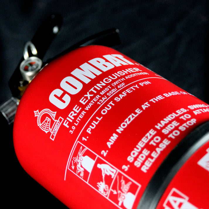Water Mist Stored Pressure Fire Extinguisher (3L) – COMBAT Brand Fire ...