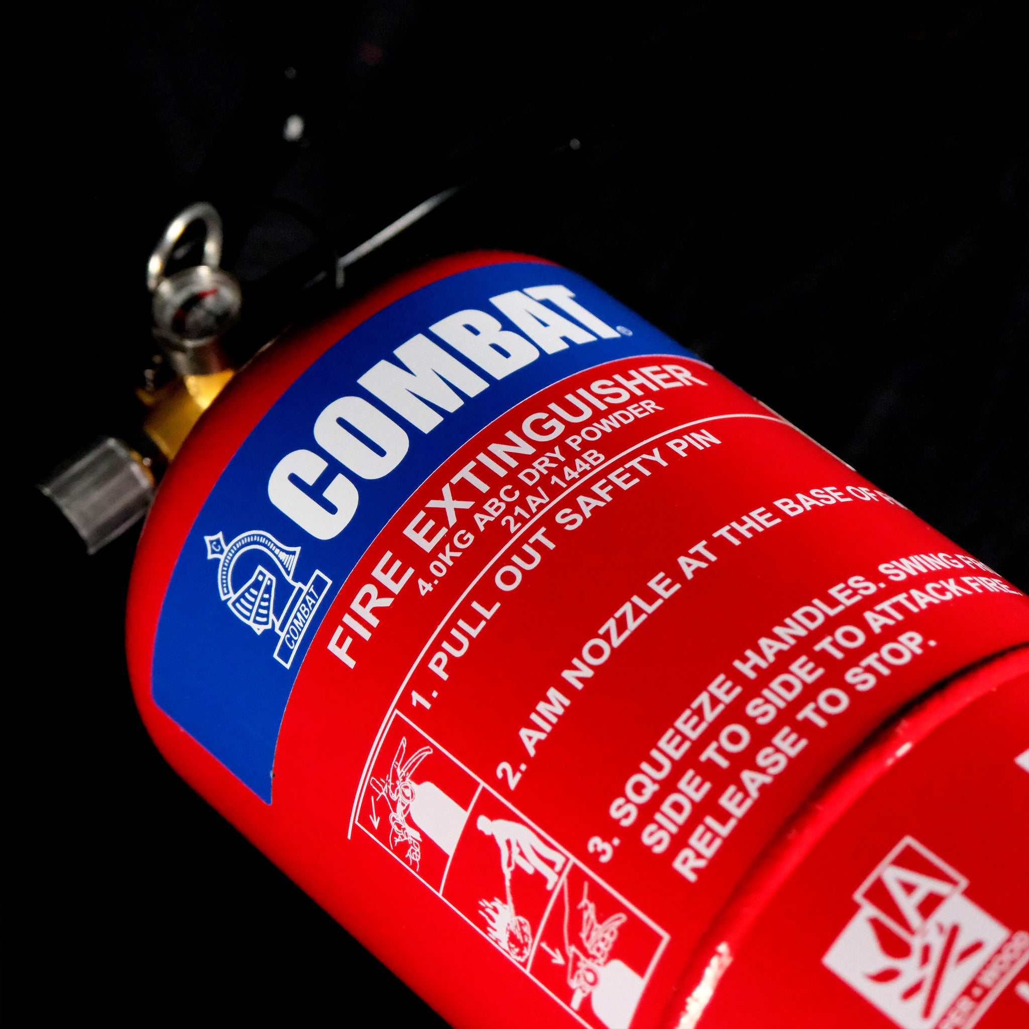 ABC Stored Pressure Fire Extinguisher (4kg) – COMBAT Brand Fire ...