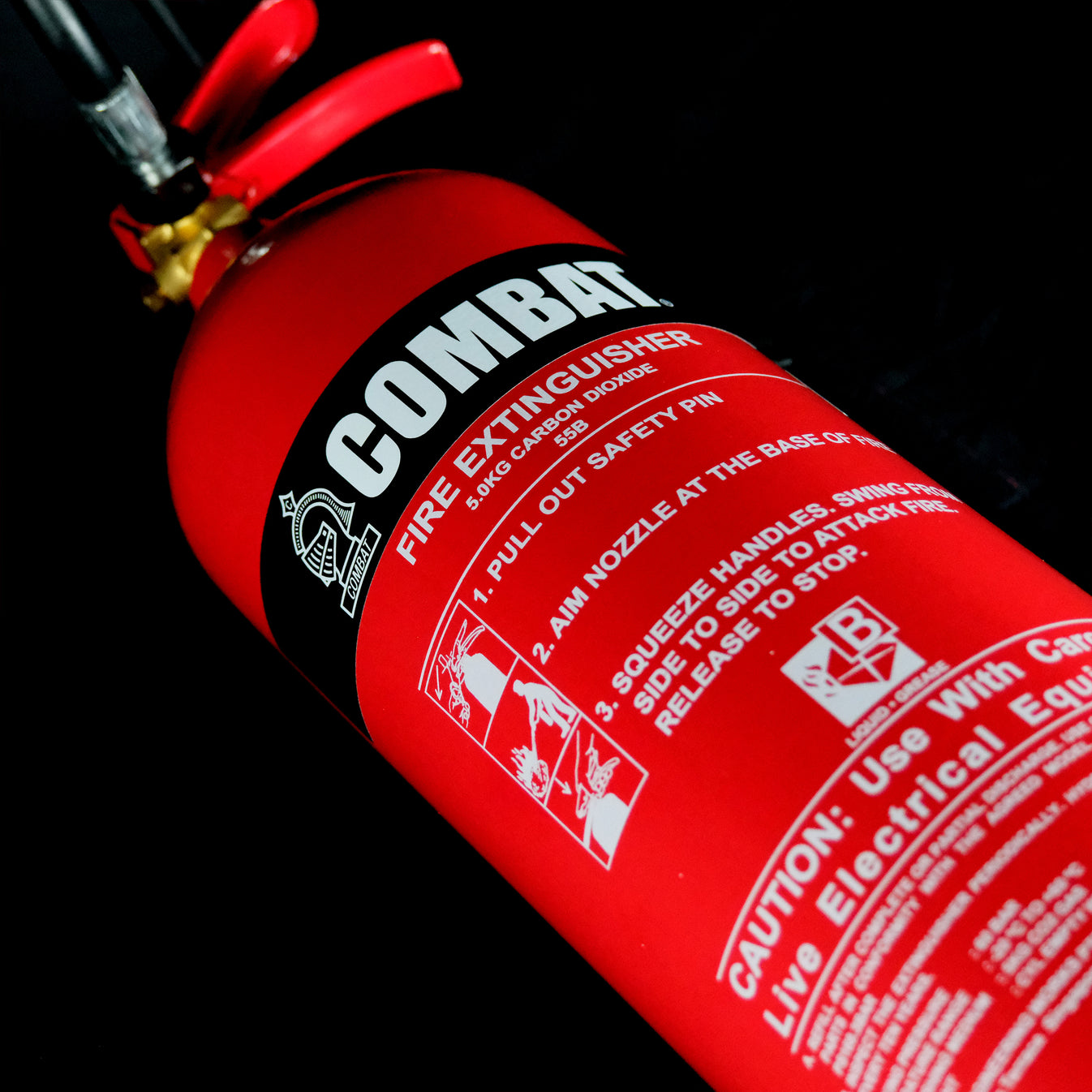 CO2 Stored Pressure Fire Extinguisher (5kg) – COMBAT Brand Fire ...